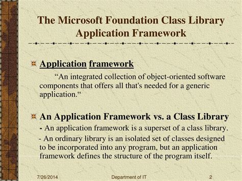 PPT The Microsoft Foundation Class Library Application Framework PowerPoint Presentation ID