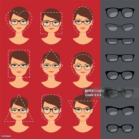 Different Glasses Shapes For Different Faces High Res Vector Graphic