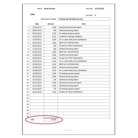 Simple Bookkeeping Excel Spreadsheet Template Etsy