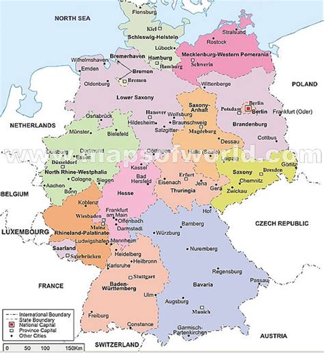 Germany Federal States Map Harta Germaniei Federale