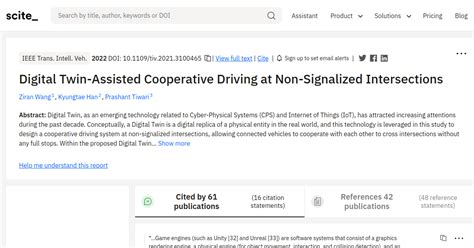 Digital Twin Assisted Cooperative Driving At Non Signalized Intersections [scite Report]