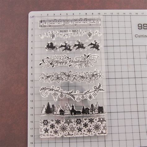 Ouginx Clear Stamps Christmas Rubber Stamp For Scrapbooking And Card
