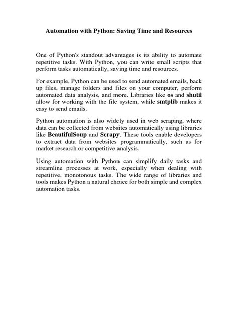 Automation With Python Pdf