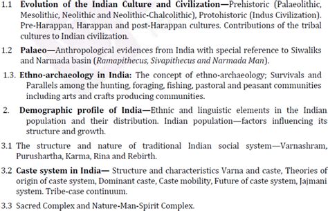 Ias Anthropology Syllabus For Upsc Anthropology Optional Syllabus