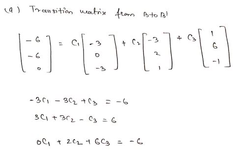answered 1 find the transition matrix from b to… bartleby