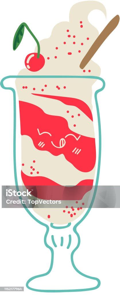 유리에 귀여운 맛 있는 아이스크림 사랑 스러운 귀 엽 다 달콤한 디저트 재미 있는 얼굴 벡터 일러스트 귀여운에 대한 스톡 벡터 아트 및 기타 이미지 Istock