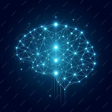 premium photo abstract human brain with connected lines and dots