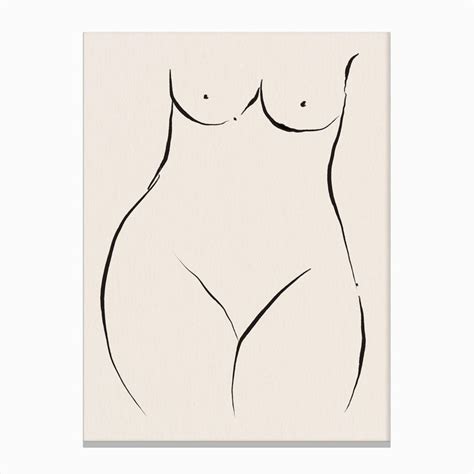 Nude Line Art Canvas Print In Line Art Line Art Design Wall Art Canvas Prints