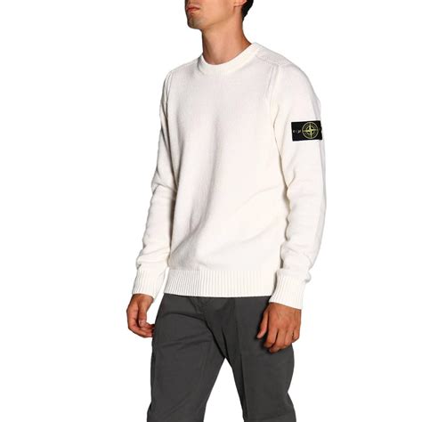 Stone Island Sweater Men White Stone Island Sweater 552a3 Online
