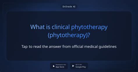 What Is Clinical Phytotherapy Phytotherapy