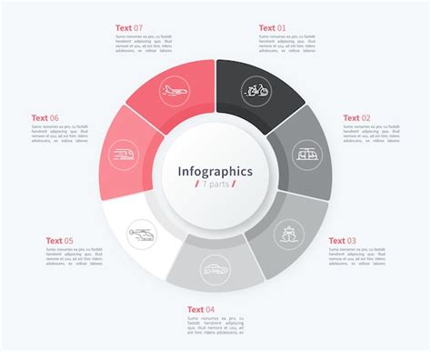 Premium Vector Stylish Pie Chart Circle Infographic Template