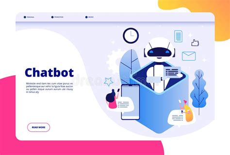Chatbot Concept Bot Or Robot Give Answer For User Quastion Stock Vector Illustration Of