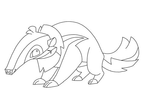 Coloring Page Anteater 2025