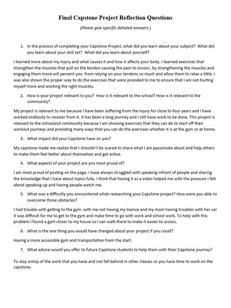 Capstone Final Reflection Pdf Cognitive Science Cognition