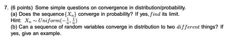 Points Some Simple Questions On Convergence In Chegg