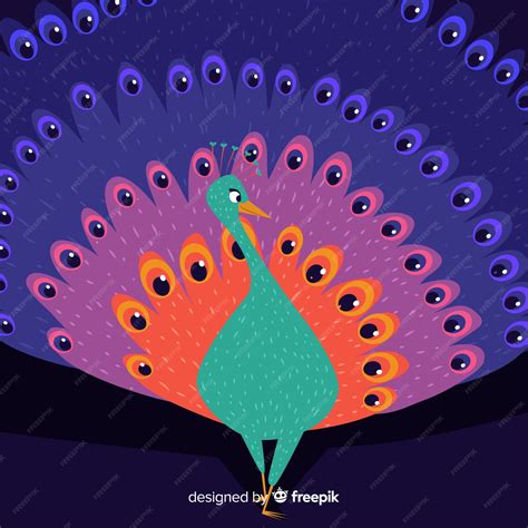 Free Vector Creative Peacock Design