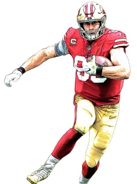 San Francisco 49ers Te George Kittle Nfl Football Art Football