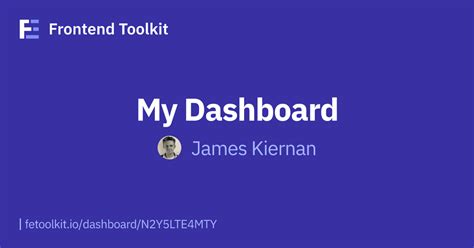 My Dashboard Frontend Toolkit