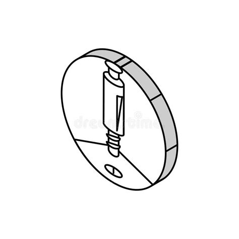 Insert Metal Assembly Furniture Isometric Icon Vector Illustration Stock Vector Illustration