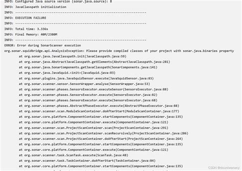Jenkins 代码审查报错error Error During Sonarscanner Execution Csdn博客