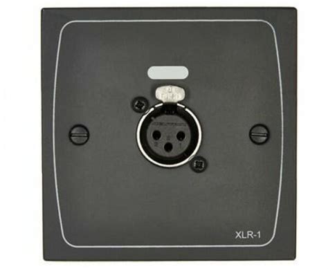 Cloud Xlrf1b Xlr Wall Plate With Xlr3 Female Black Cloud Xlrf1b Xlr Wall Plate With Xlr3 Female Black