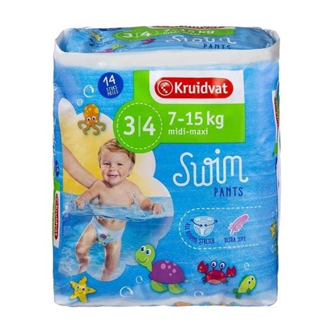 KRUIDVAT Swim Diapers 3 4 Midi Maxi 7 15kg 4 Count Loose Pack BabyPro