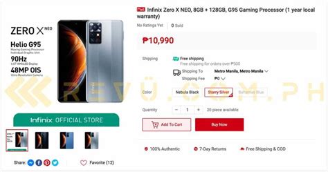 Infinix Zero X Neo Lands In Ph With P Price Tag Rev