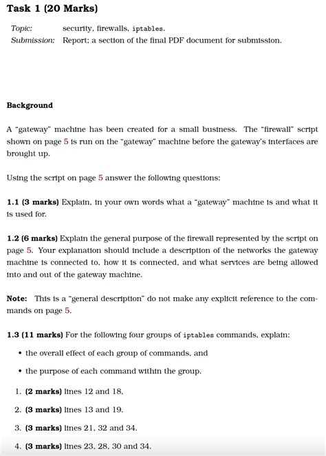 Solved Task 1 20 Marks Topic Security Firewalls