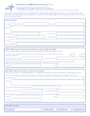 Fillable Online Girlsb Org Verification Of DBS Status Form Page Of Girlsb Org Fax Email