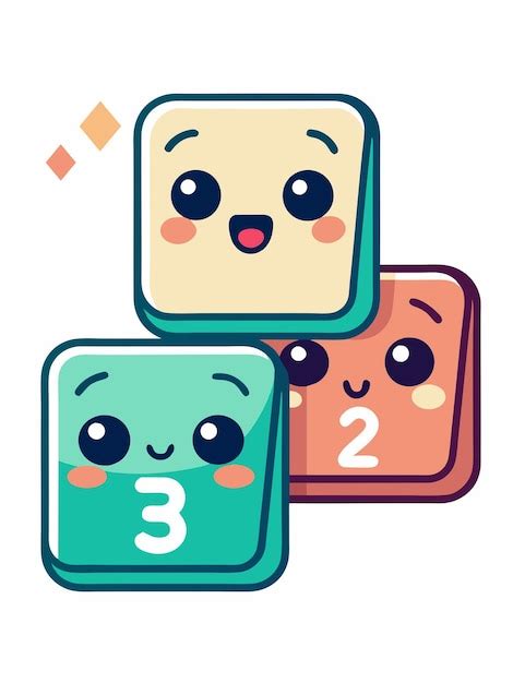 Three Cubes With One That Has The Number 3 On It Premium AI Generated Vector