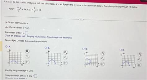solved r x −54x2 8x c x 52x 12 a graph both functions