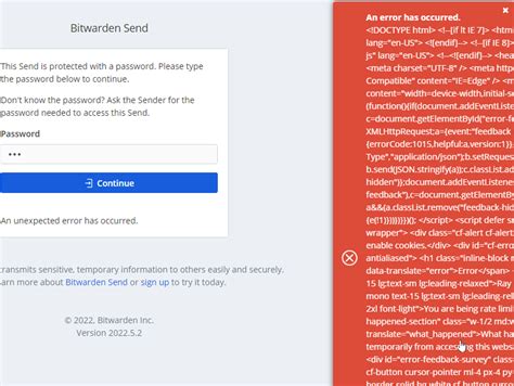 Rate Limiting Error Gives Html · Issue 2958 · Bitwardenclients · Github