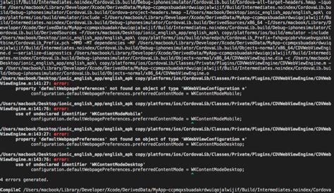 Angular Error While Running Ionic Cordova Build Ios Prod Stack