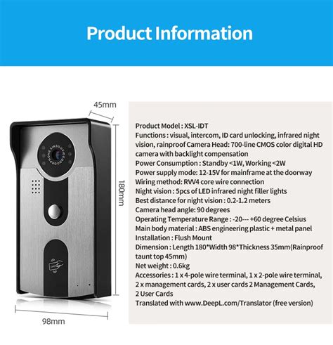 7 Inch Wifi Intercom System Video Door Phone Intercom With Rfid Card