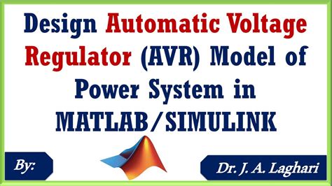 how to design automatic voltage regulator avr model of power system in matlab simulink