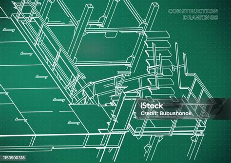 건물 금속 구조물 체적 구조 3d 디자인 3차원 형태에 대한 스톡 벡터 아트 및 기타 이미지 3차원 형태 개념 건물 외관