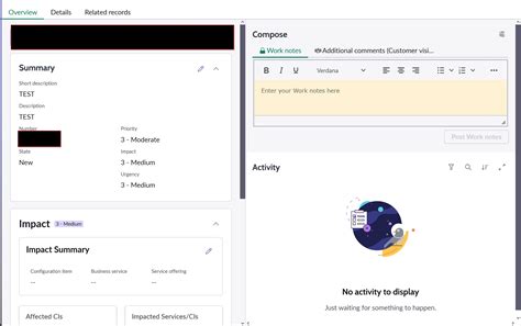 How To Add Content Of Activity Section Of The Ov Servicenow