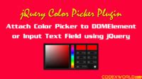 Attach Color Picker To HTML Element Using JQuery CodexWorld