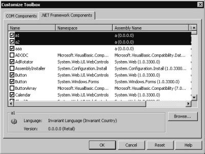 Visual Studio Net Controls And Add Ins