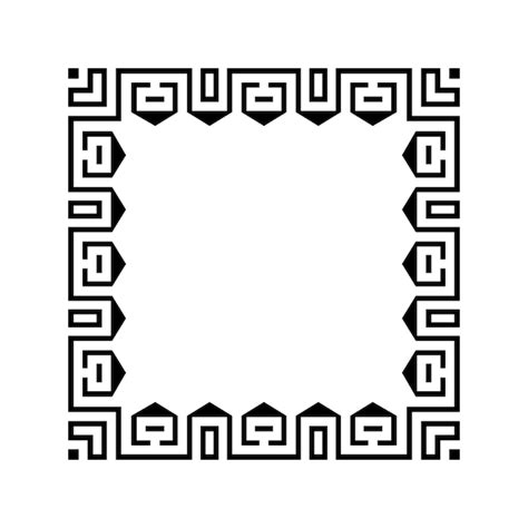Premium Vector Ornamental Geometric Square Border Pattern Design With