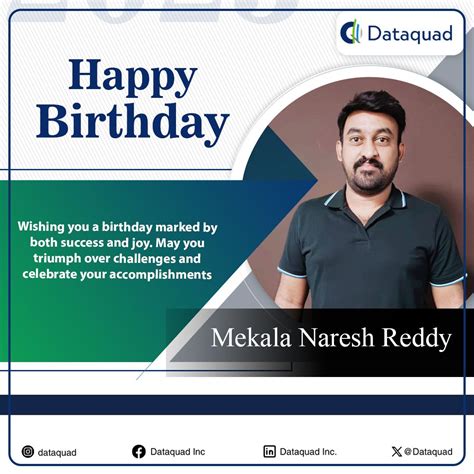 Dataquad Inc On Linkedin Dataquadinc Dataquad Happybirthdaynareshreddy Joy Employee