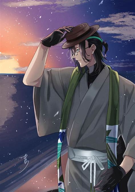 刀剑乱舞轻装男士笹贯压切长谷部图片尺寸3541x5016 Bobopic