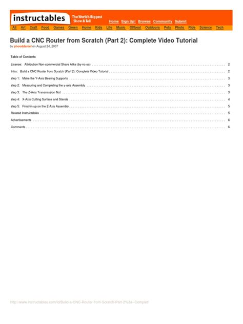 Build A Cnc Router From Scratch Part 2 Complet Pdf Cartesian
