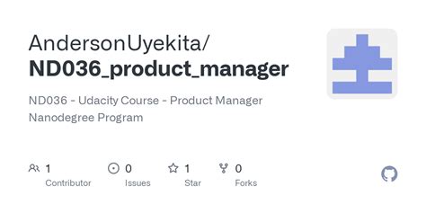 GitHub AndersonUyekita ND036 Product Manager ND036 Udacity Course