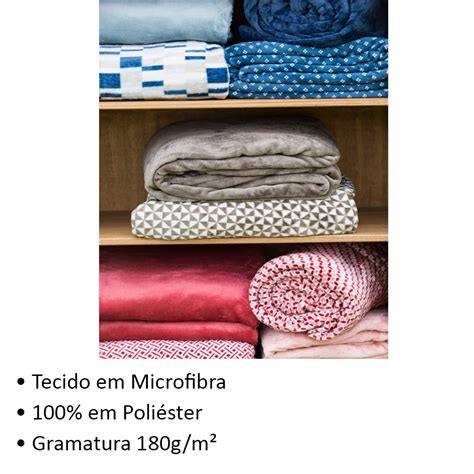 Cobertor Manta Microfibra Casal 2 20 X 1 80 Conforto E Qualidade