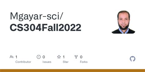 Github Mgayar Scics304fall2022