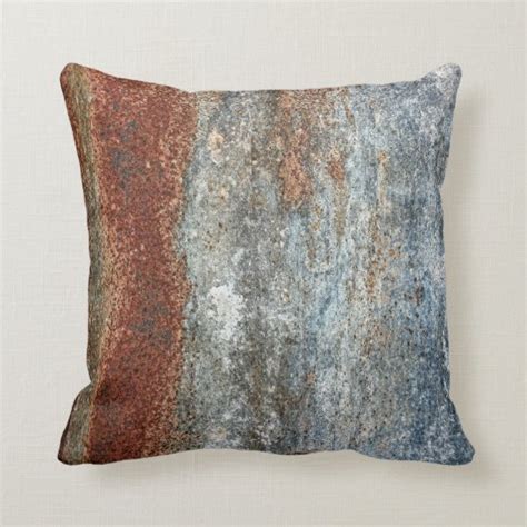 Grunge Brown Rust Texture Pattern Throw Pillow