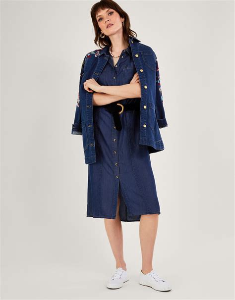 Denim Shirt Dress Blue