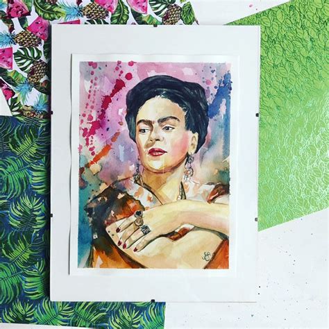 Frida Kahlo Depiction Watercolour In Your Memory I Live Frida Etsy