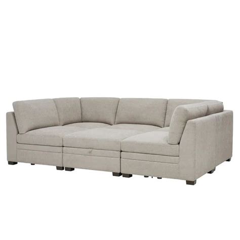 Thomasville Tisdale Modular Sectional 6 Piece Taupe With Storage